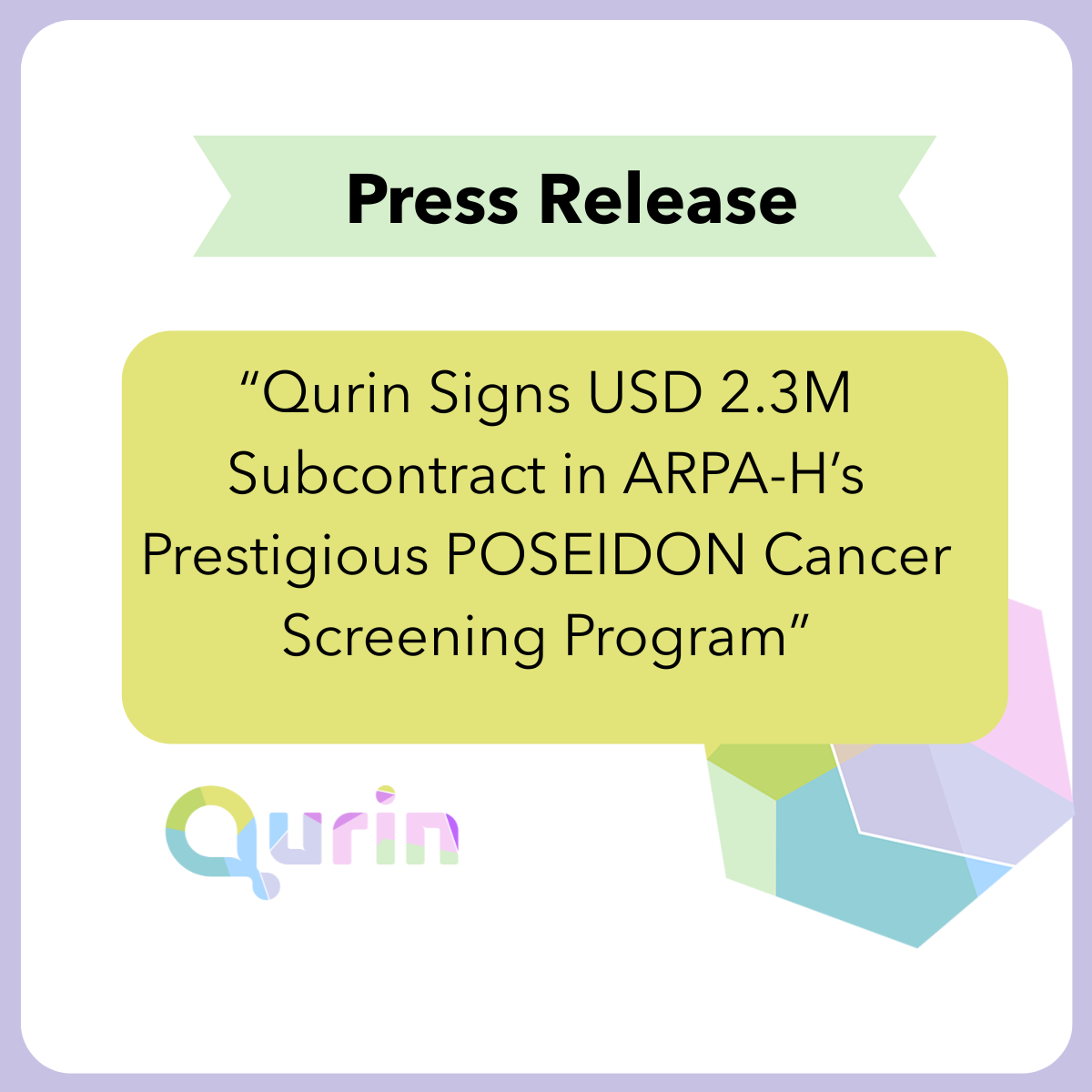 Qurin signs USD 2.3M subcontract in POSEIDON program